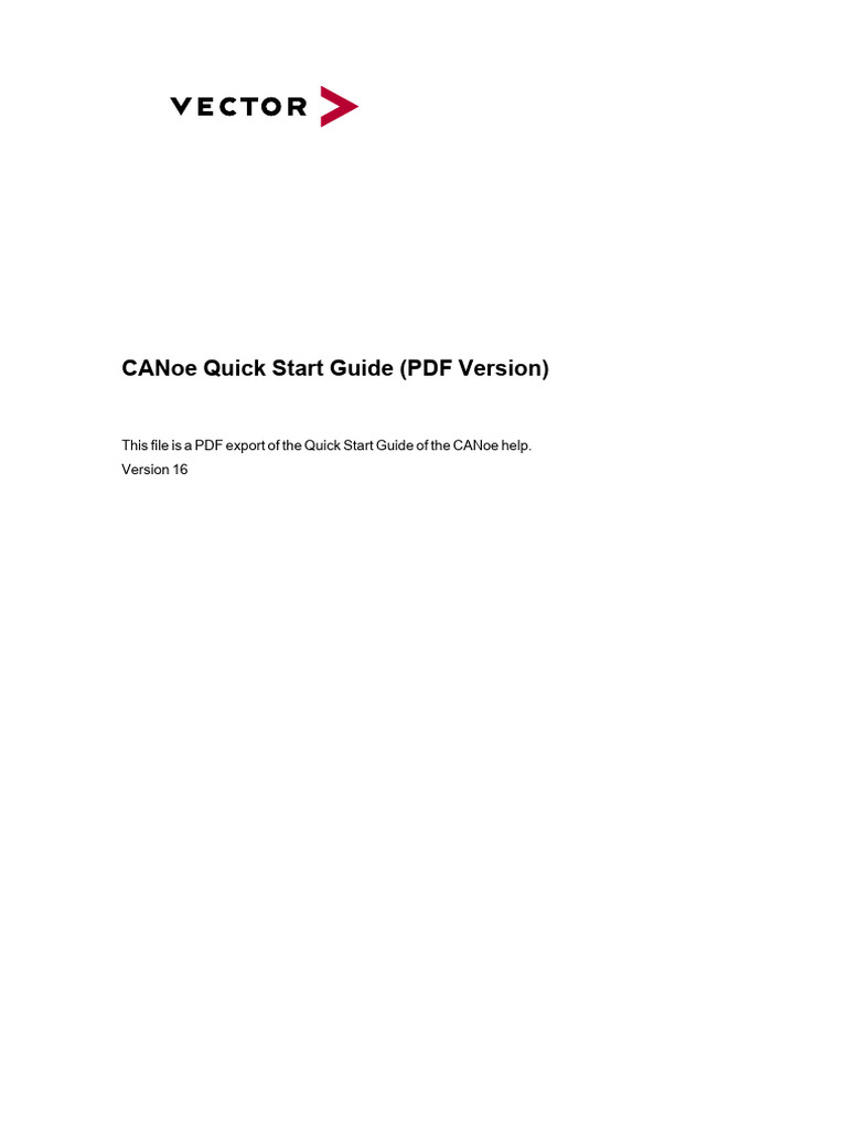 CANoe QuickStartExport | PDF | Databases | Information