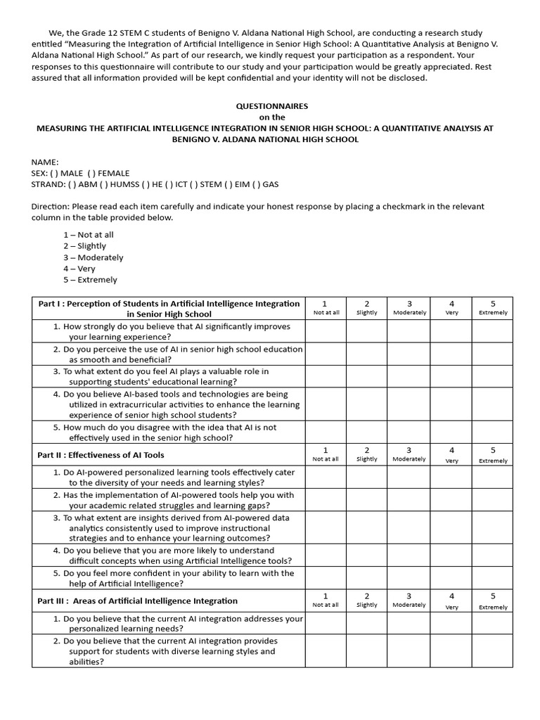 Final-Questionnaire | PDF | Artificial Intelligence | Intelligence (AI) & Semantics