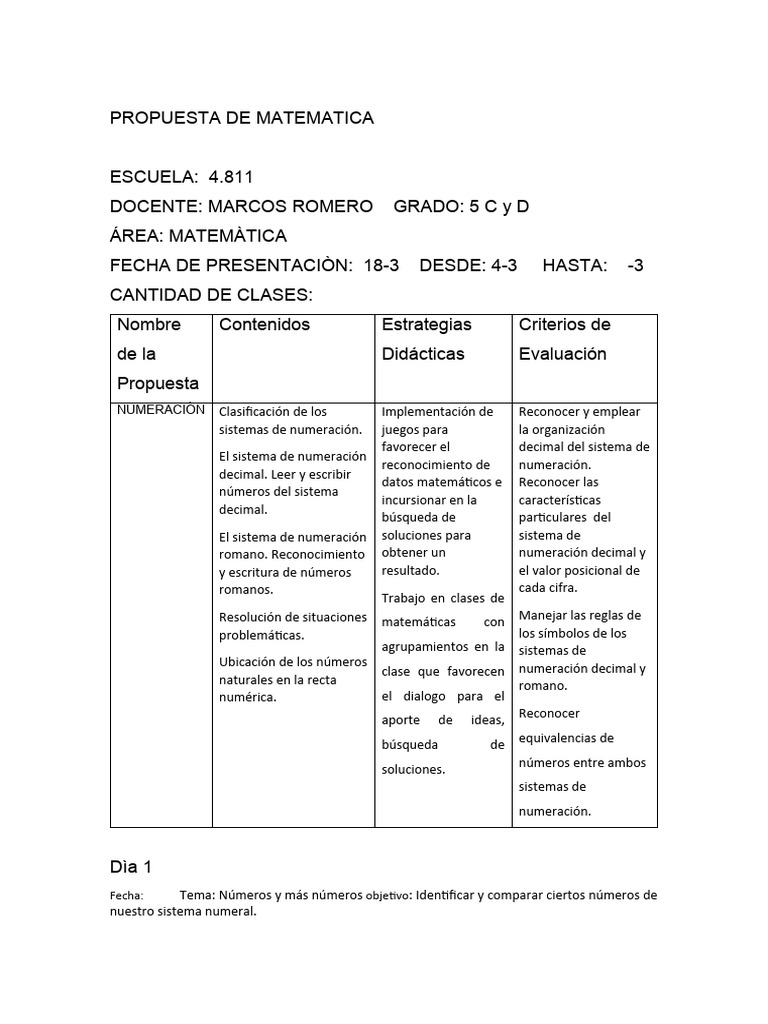 2024 Matematica Numeraciòn | PDF | Números | Decimal