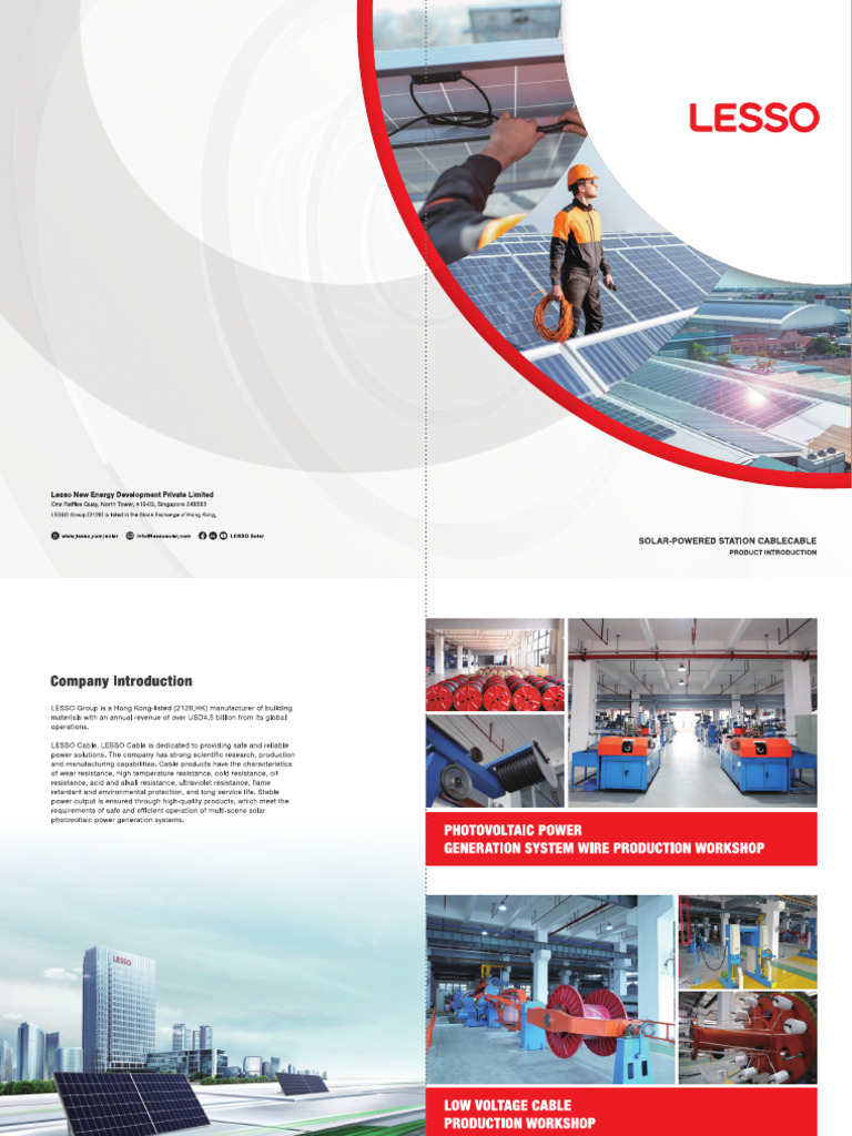 LESSO Solar Cable Brochure | PDF