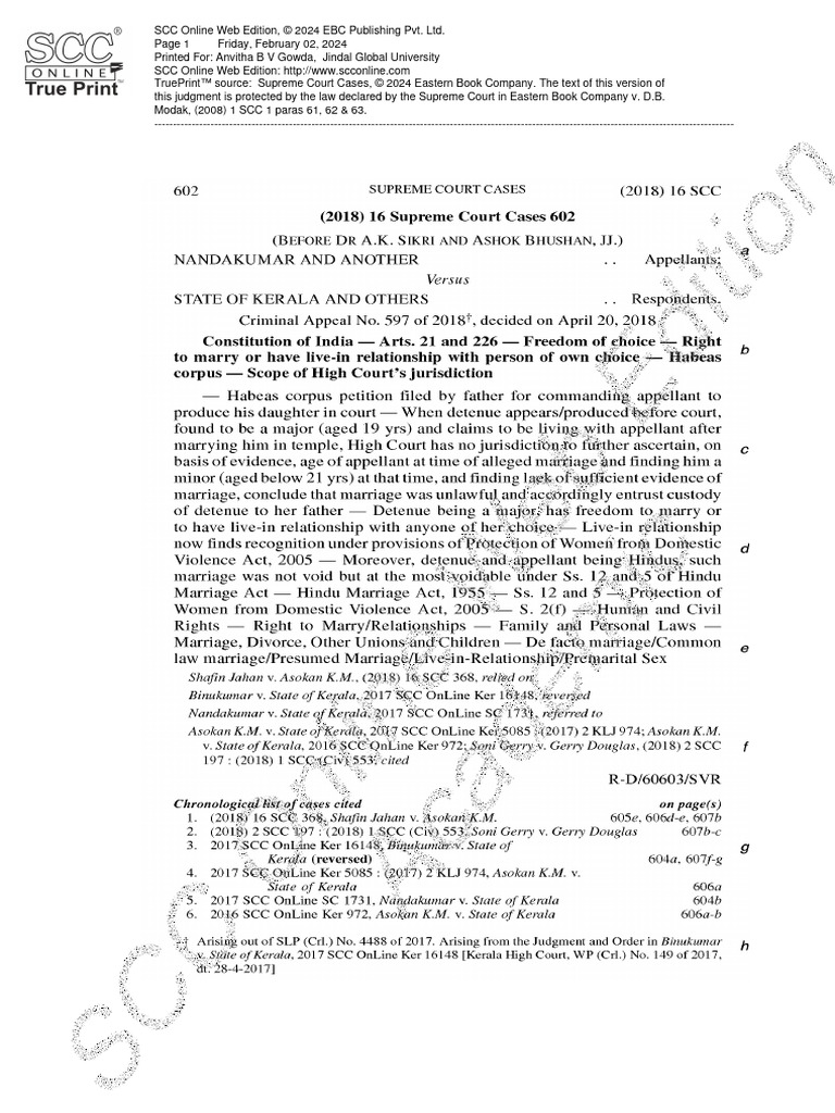 Nandakumar & Anr V State of Kerala | PDF | National Supreme Courts ...