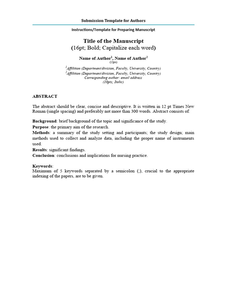 WMM Manuscript Template | PDF | Data | Citation