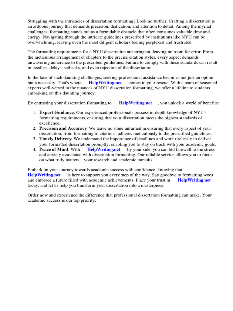 Nyu Dissertation Formatting | PDF | Thesis | Doctor Of Philosophy