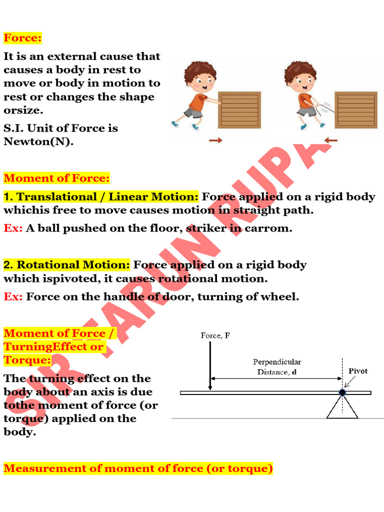 Force Pdf Acceleration Force