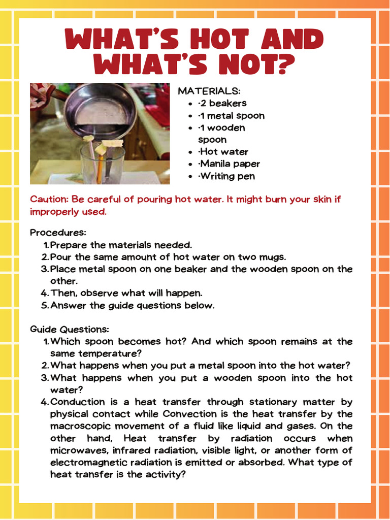 Heat Activity | PDF | Heat Transfer | Electromagnetic Radiation