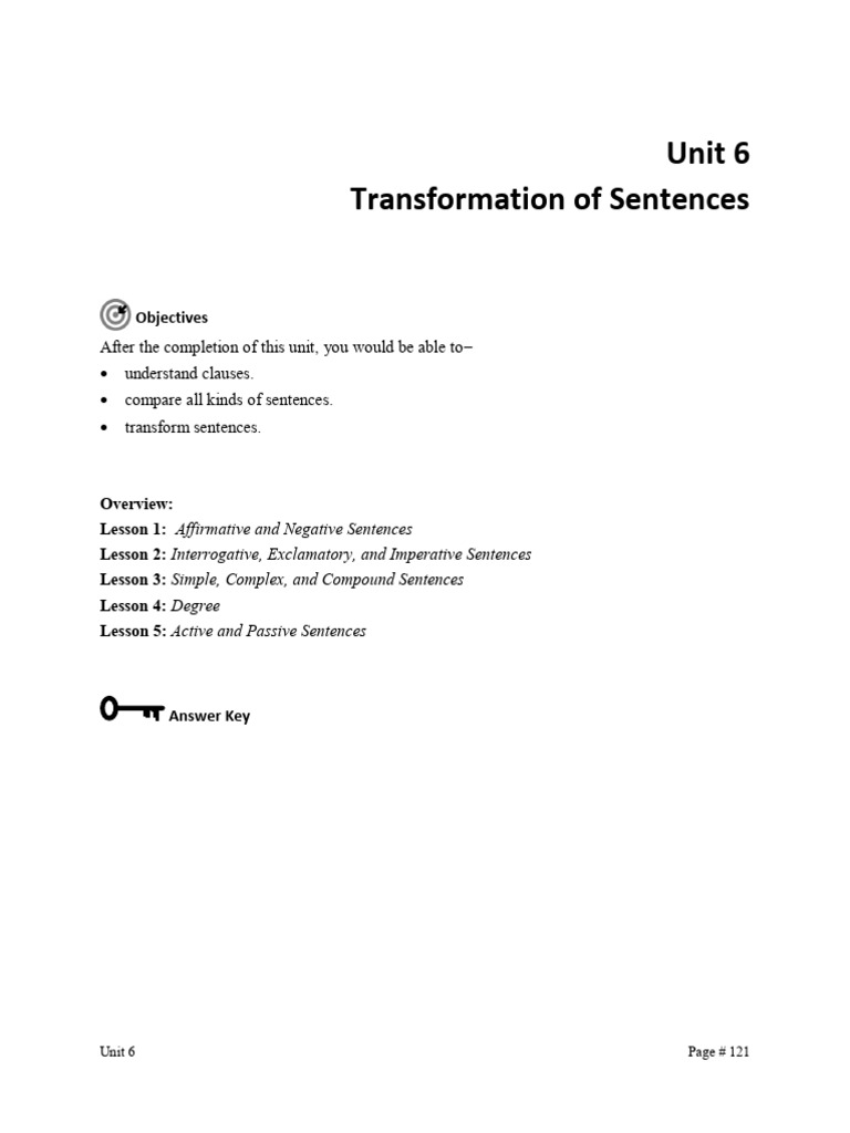 Sentence Transformation Techniques | PDF | Sentence (Linguistics) | Grammar