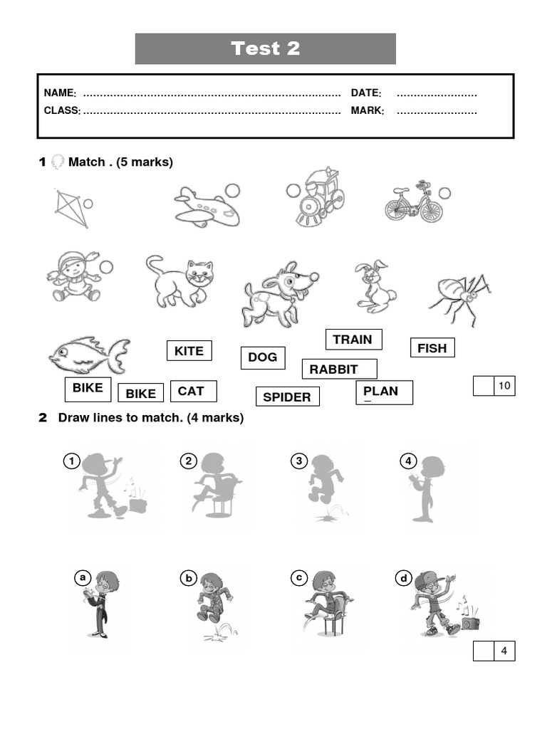 Smiles 1 Test 2 Assessment | PDF