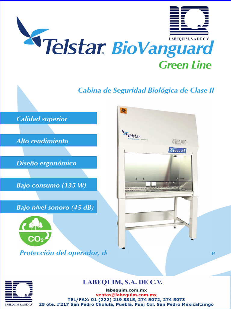 CABINA_DE_SEGURIDAD_BIOLOGICA_BioVanguard_Clase II_TELSTAR | PDF ...