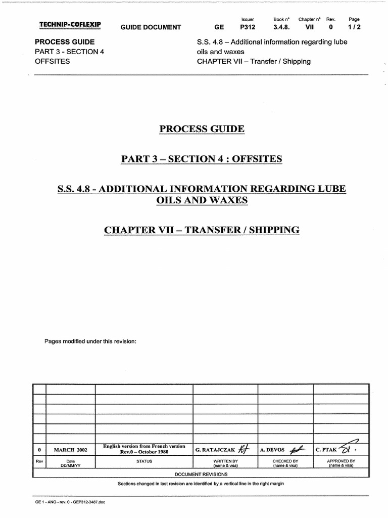 Lube Oils and Waxes Shipping Guide | PDF | Oils | Hydrocarbons