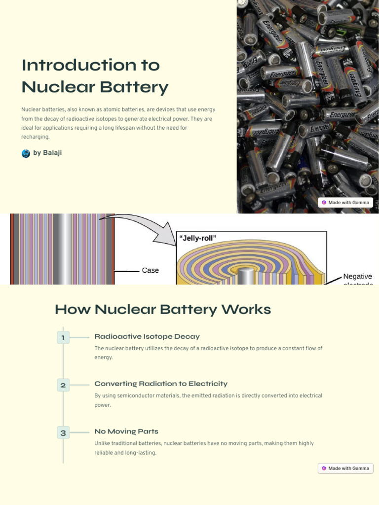 Introduction To Nuclear Battery | PDF | Radioactive Decay | Nuclear Power