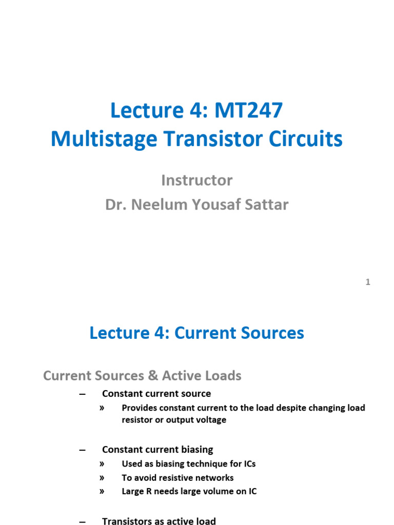 Multistage Transistor Circuits | PDF | Electrical Equipment ...