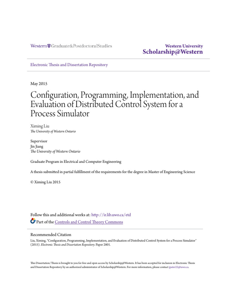 2015, Configuration - Programming - Implementation Distributed Control System | PDF ...