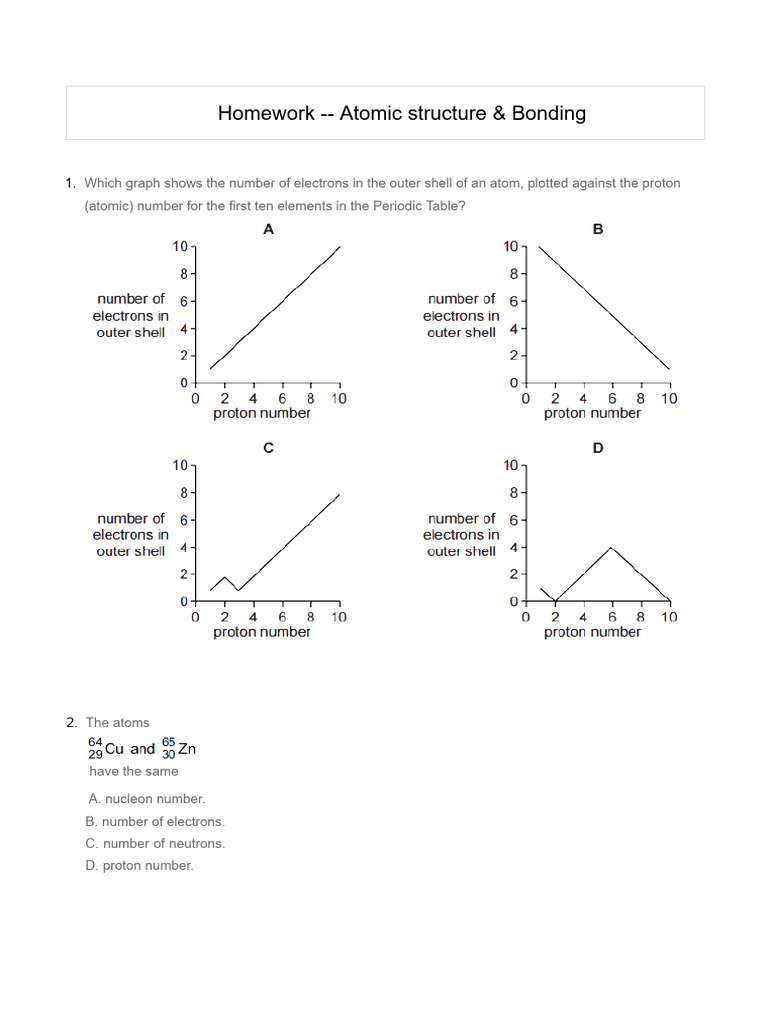 Atomic Structure and Bonding | PDF | Atoms | Chemical Bond