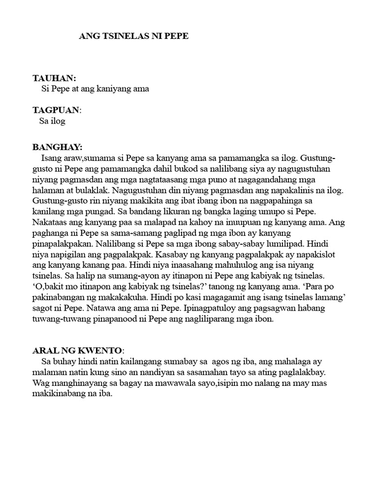 Ang Tsinelas Ni Pepe | PDF