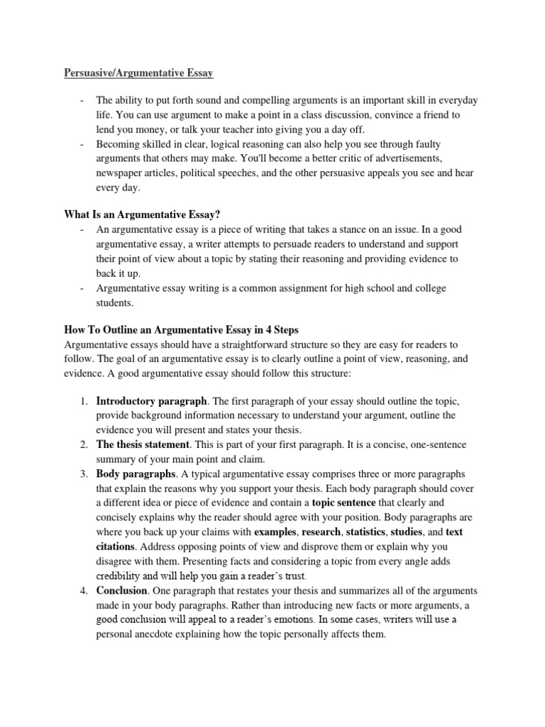 Argument Paragraph Students | PDF | Essays | Adolescence