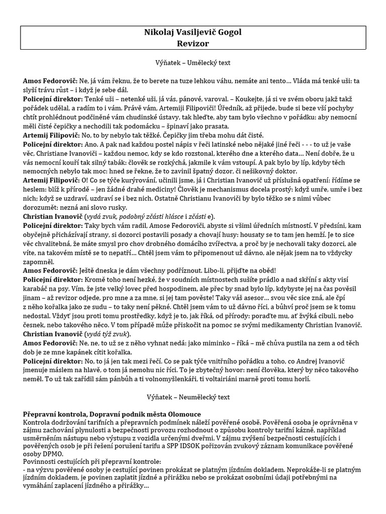 revizor-nikolaj-vasiljevic-gogol | PDF