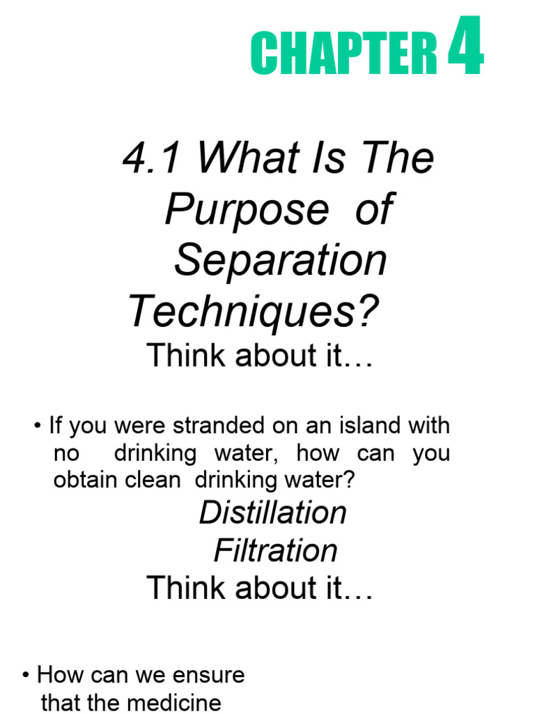 Chap 4 Separation | PDF | Filtration | Crystallization