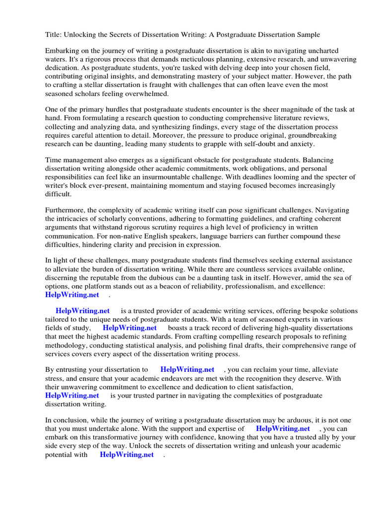 Postgraduate Dissertation Sample | PDF | Thesis | Brand