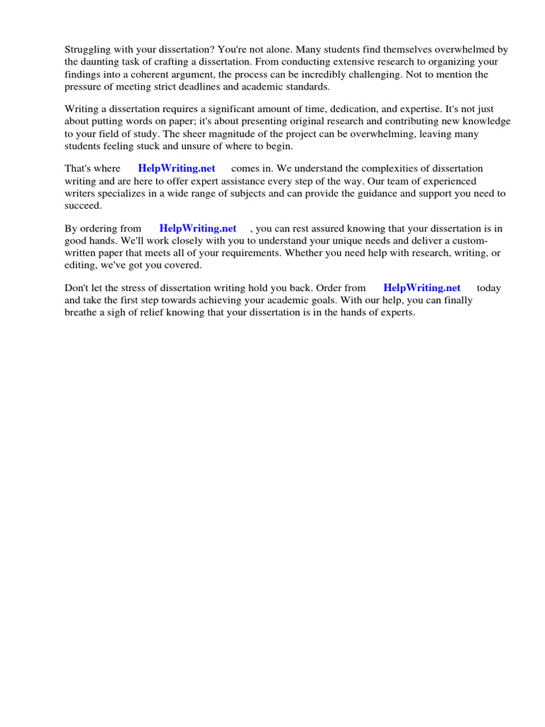 Dissertation Free Examples PDF | PDF | Thesis | Expert