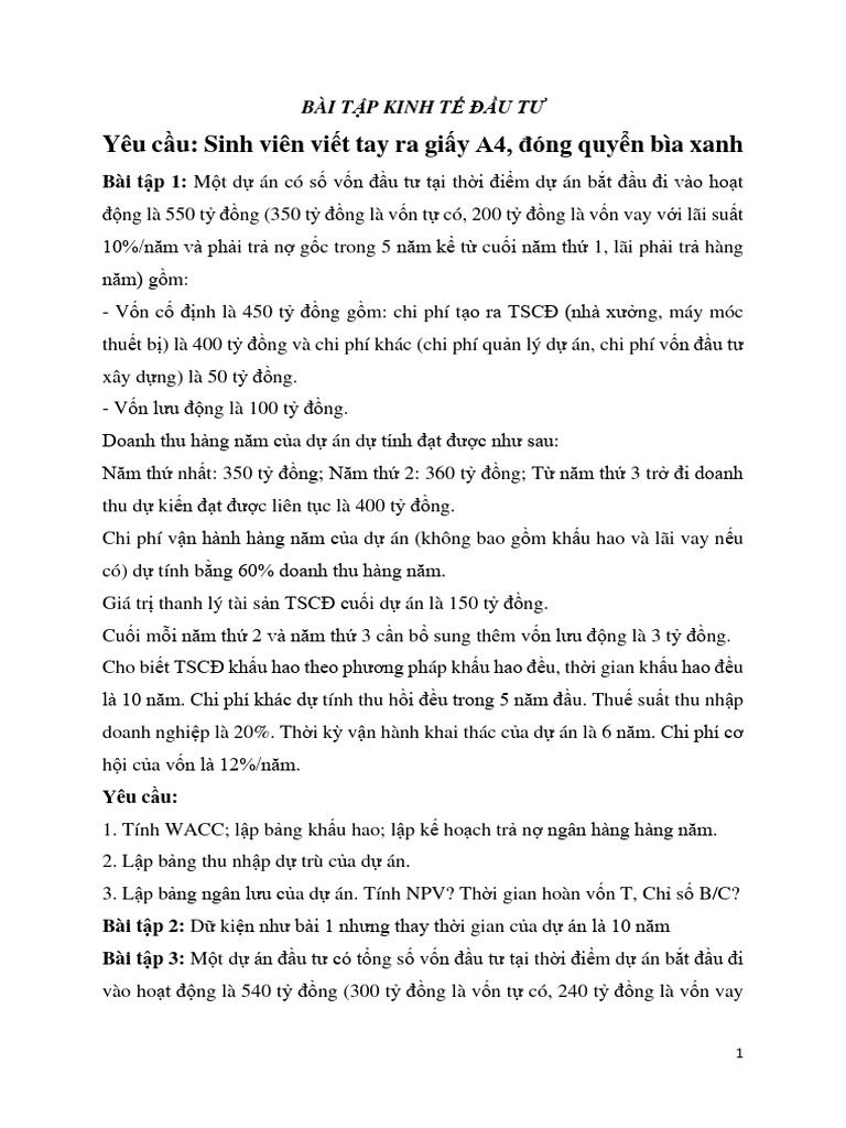 Bai Tap KTĐT Gui Sinh Vien 2022 | PDF