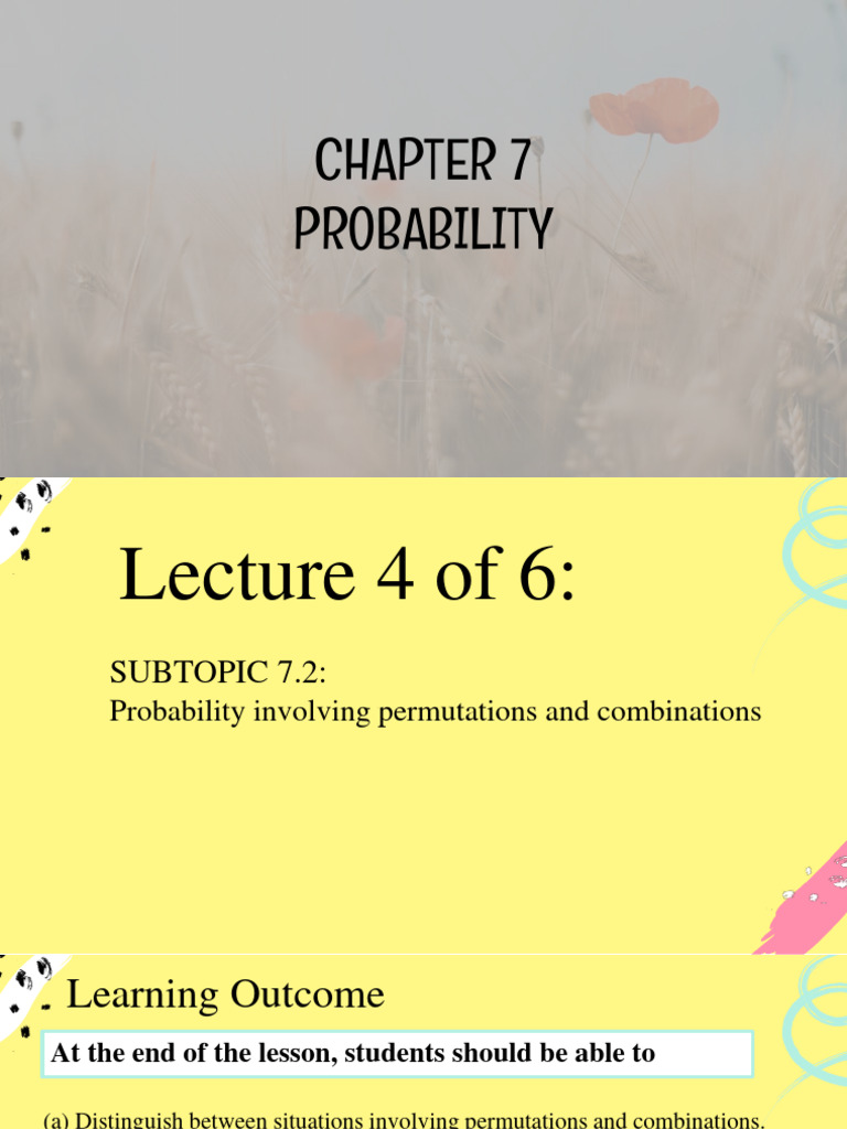 Probability | Download Free PDF | Permutation | Discrete Mathematics