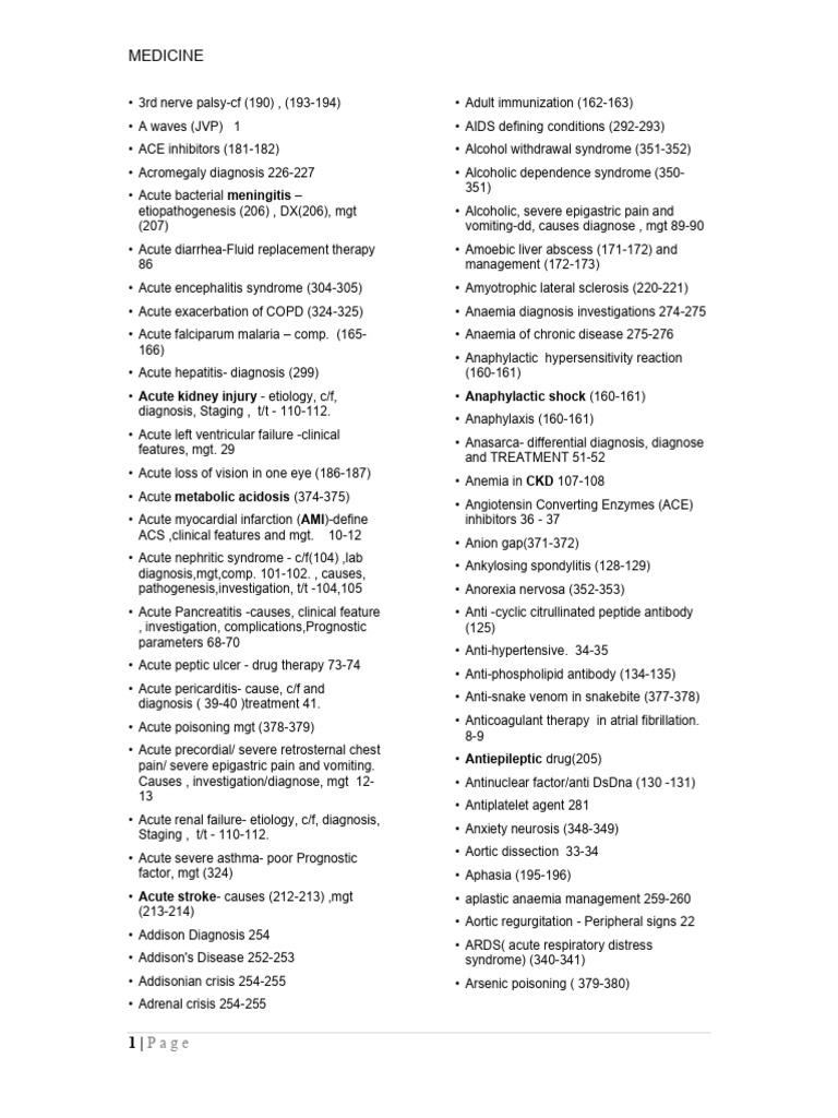 Medicine | PDF | Anemia | Respiratory Diseases