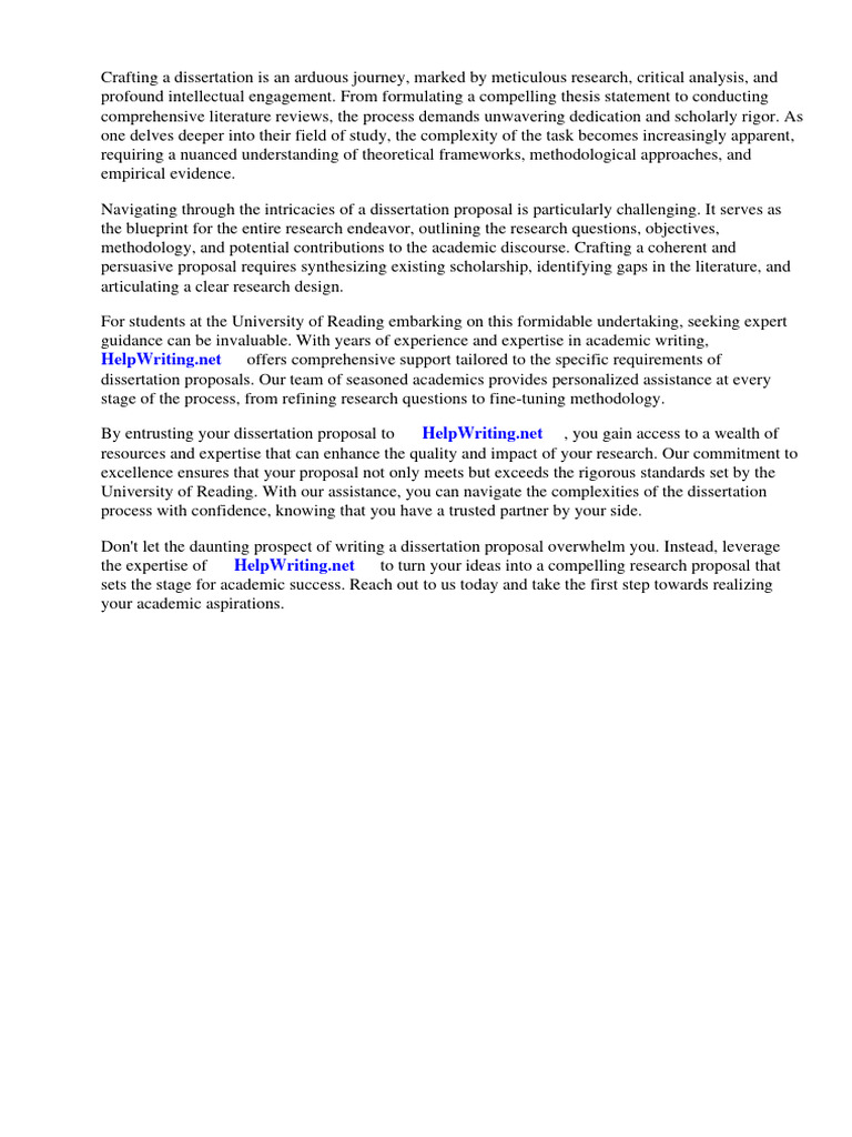 Dissertation Proposal University of Reading | PDF | Thesis | Scientific ...