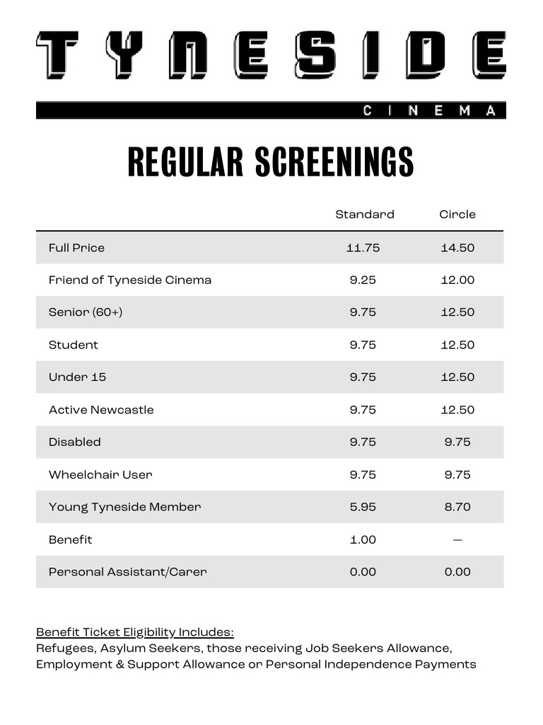 Tyneside Cinema Price List 2023 10 | PDF | Refugee | Human Migration