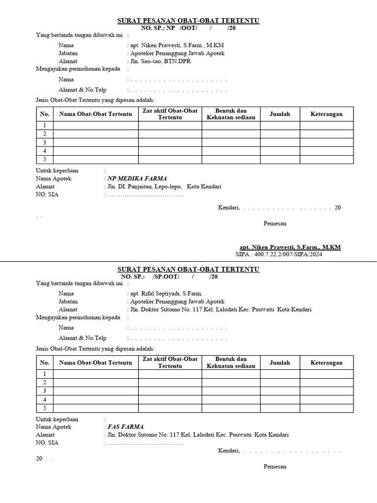 Pesanan Obat Apotek Kendari | PDF | Hukum