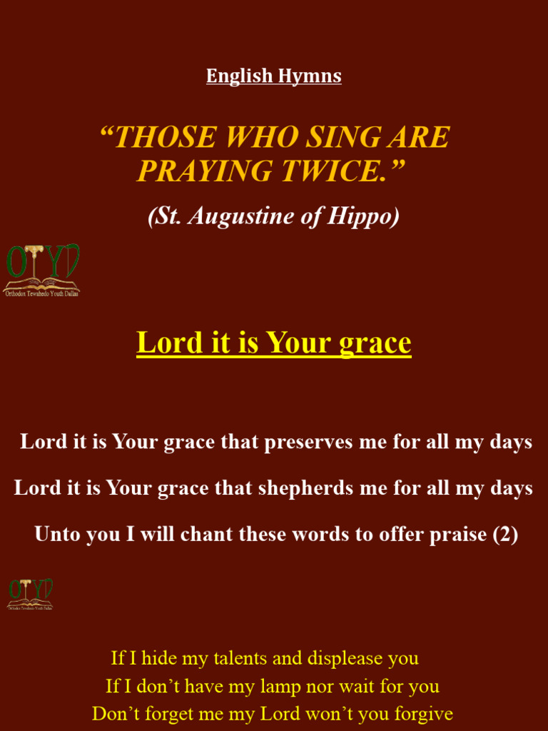 Lord It Is Your Grace | PDF | Religion & Spirituality