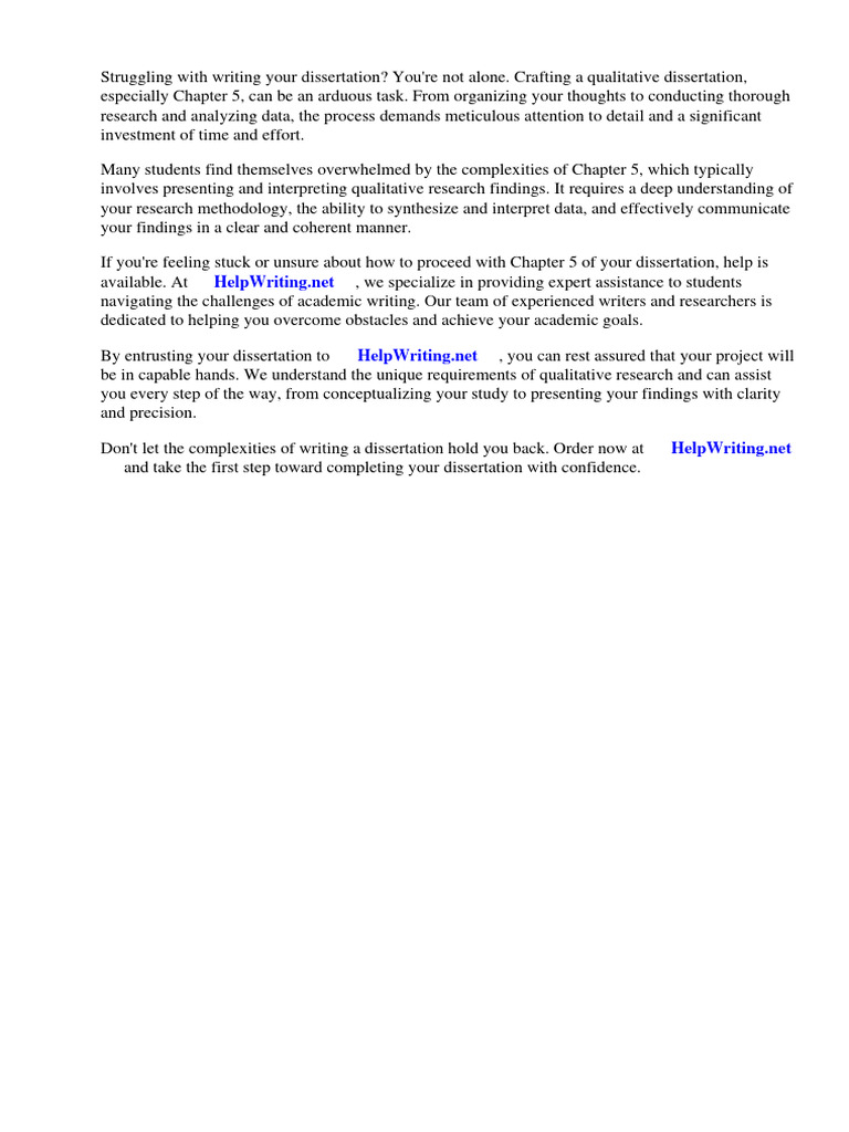 Mastering Chapter 5 of Qualitative Dissertations | PDF | Methodology ...