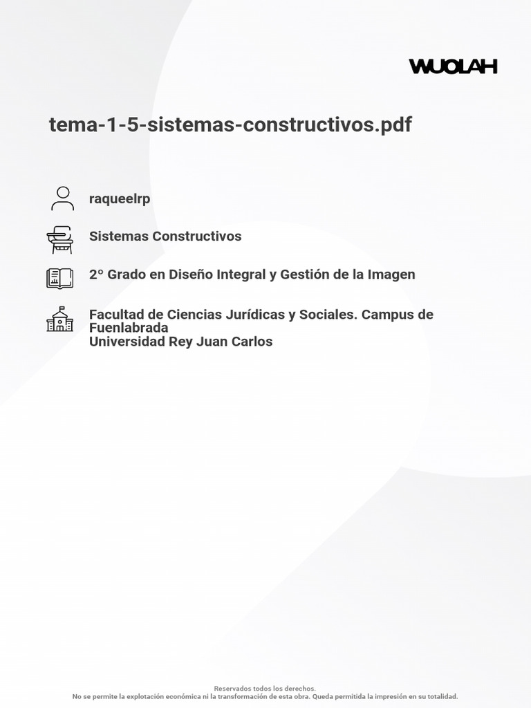 Tema 1 5 Sistemas Constructivos | PDF