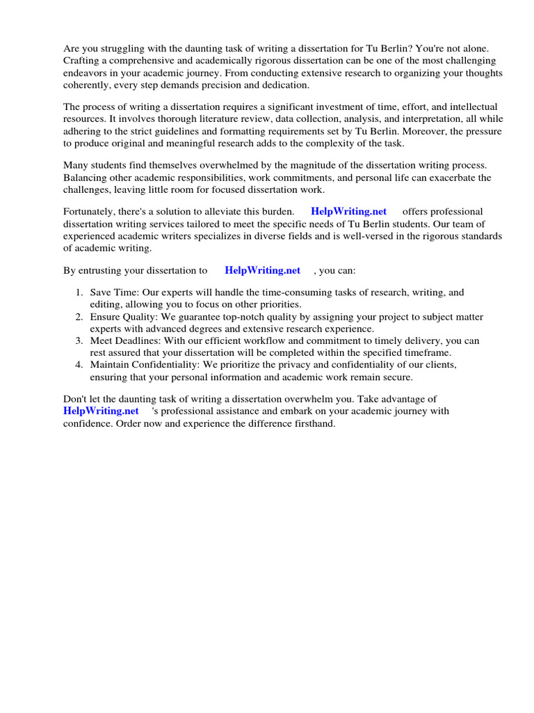 Tu Berlin Dissertation Vorlage | PDF | Thesis | Doctor Of Philosophy