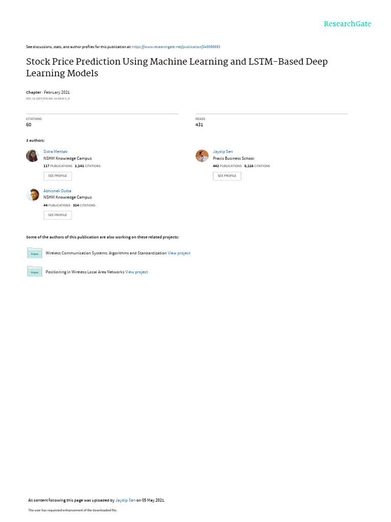 Somma LSTM 2020 V3 | Download Free PDF | Linear Regression | Artificial Neural Network