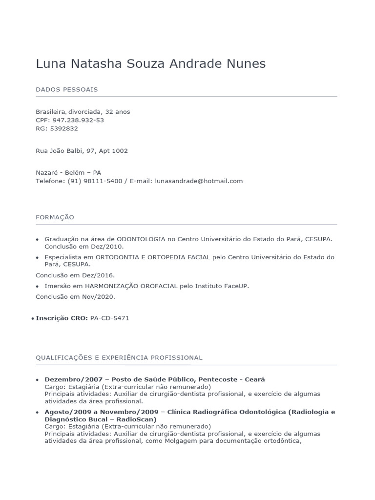 Curriculo Luna Andrade | PDF
