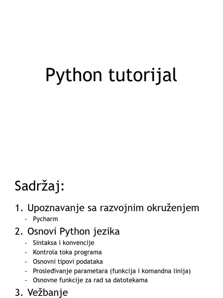 Python Tutorijal | PDF