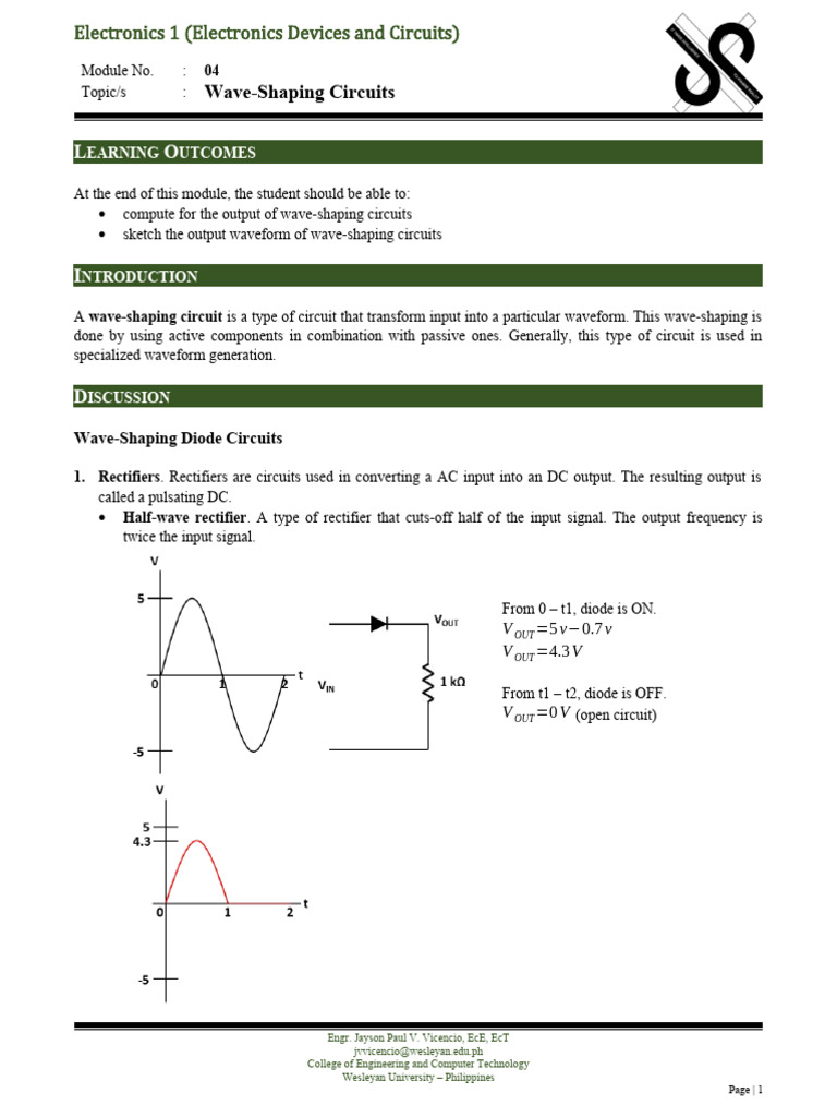 Electronics Module 4 | PDF | Rectifier | Electronic Engineering