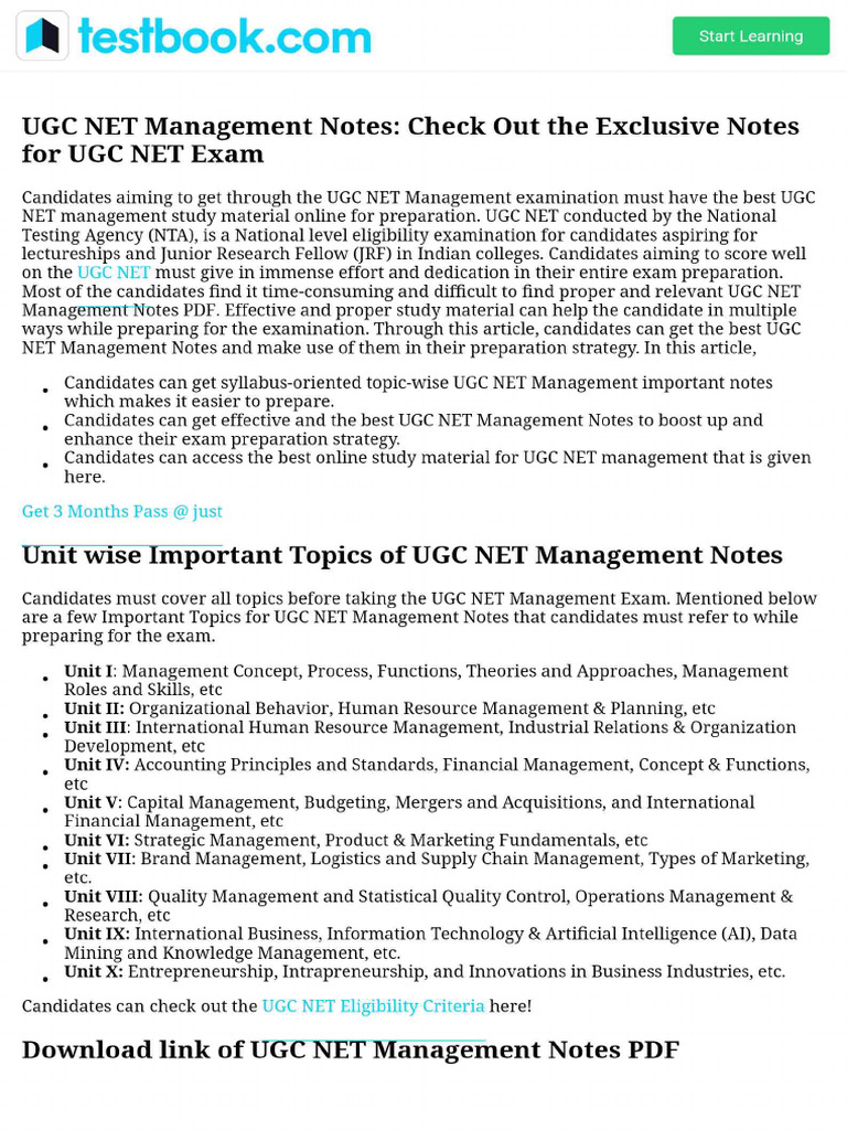 UGC NET Management Notes_ Check Out the Exclusive Notes for UGC NET ...