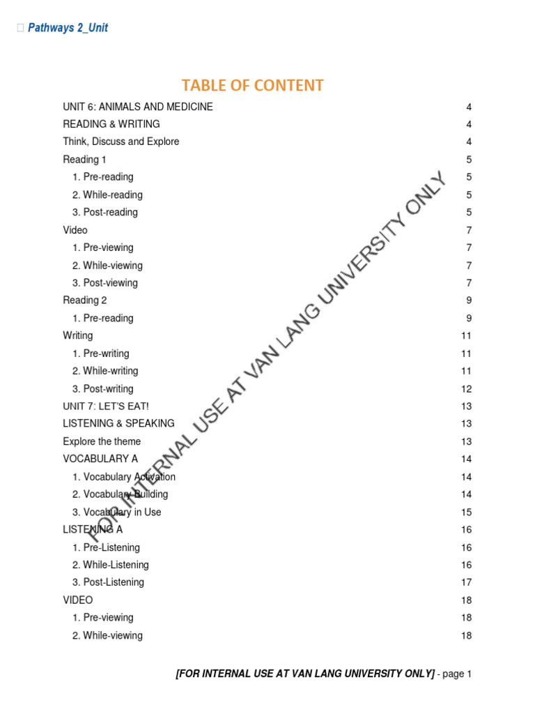 Unit 6 - Supplementary - PATHWAYS 2 | PDF | Diet (Nutrition) | Diet ...