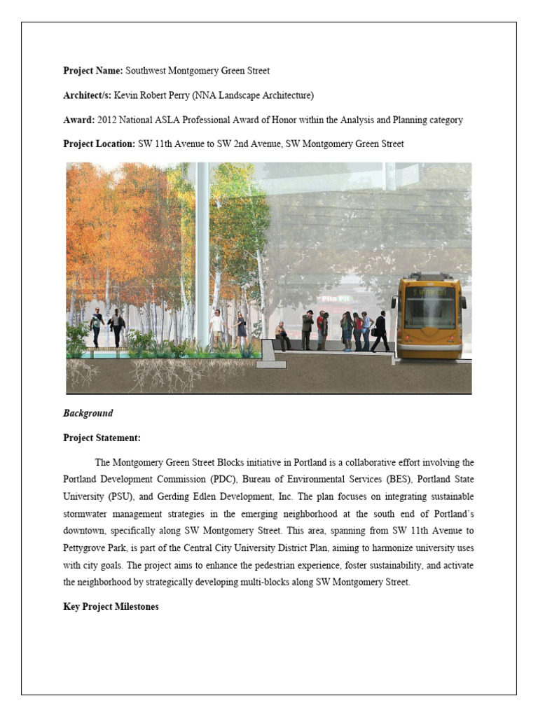 Project Name | PDF | Street | Green Infrastructure