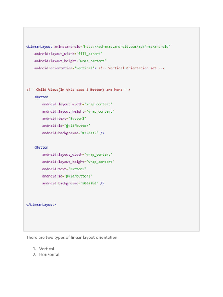 Xmlnsandroid Androidlayout Width Androidlayout Height Androidorientation Pdf