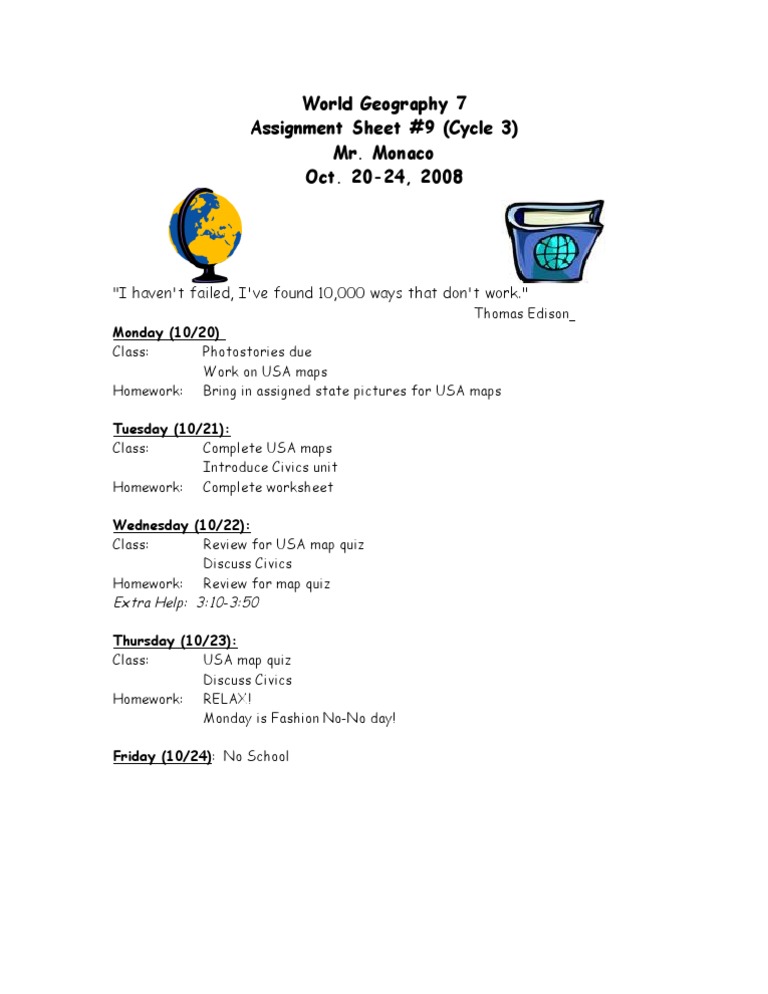 World Geography Assignment Sheet #9 | PDF | Art