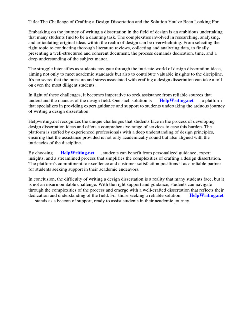 Design Dissertation Ideas | PDF | Thesis | Leadership