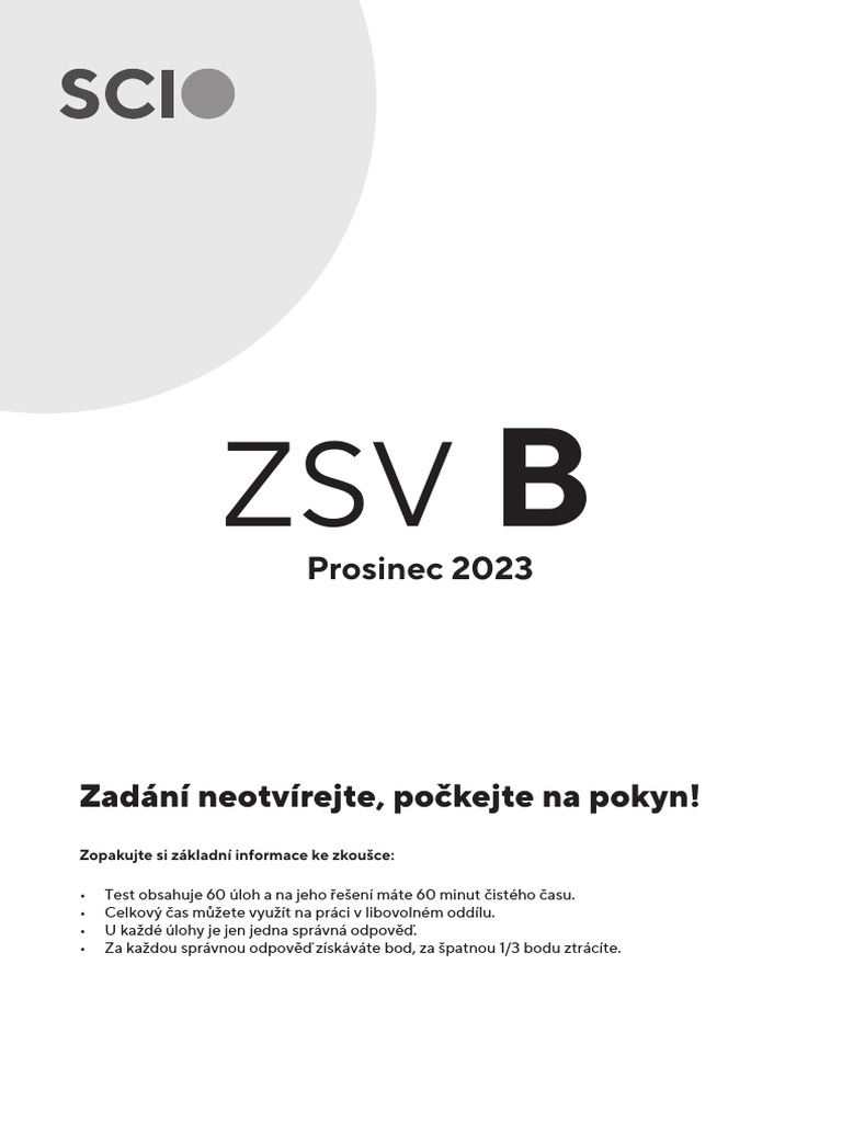 Scio ZSV Prosinec | PDF