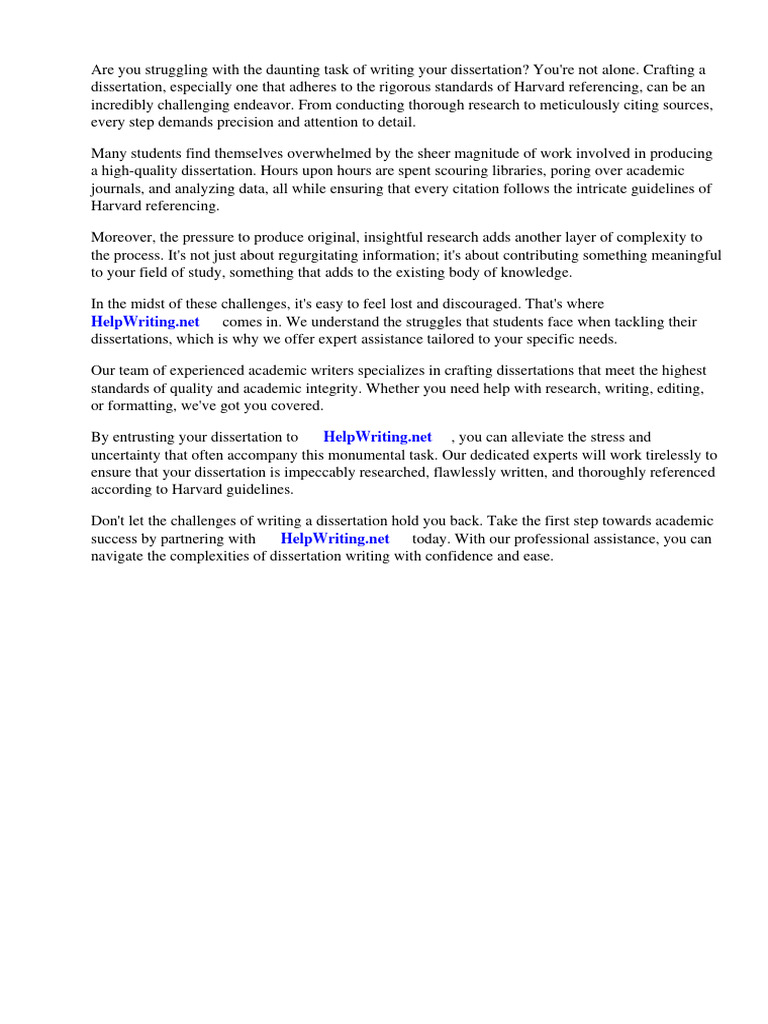 Dissertation Harvard Reference | PDF | Thesis | Citation