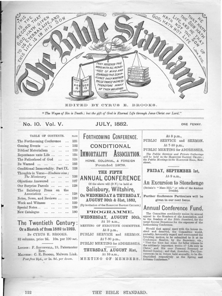 The Bible Standard July 1882 | PDF | Eternal Life (Christianity ...