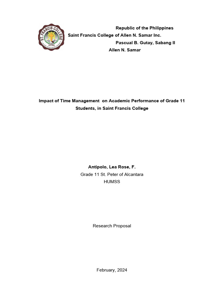 Maya Research Proposal | PDF | Time Management | Professional Skills