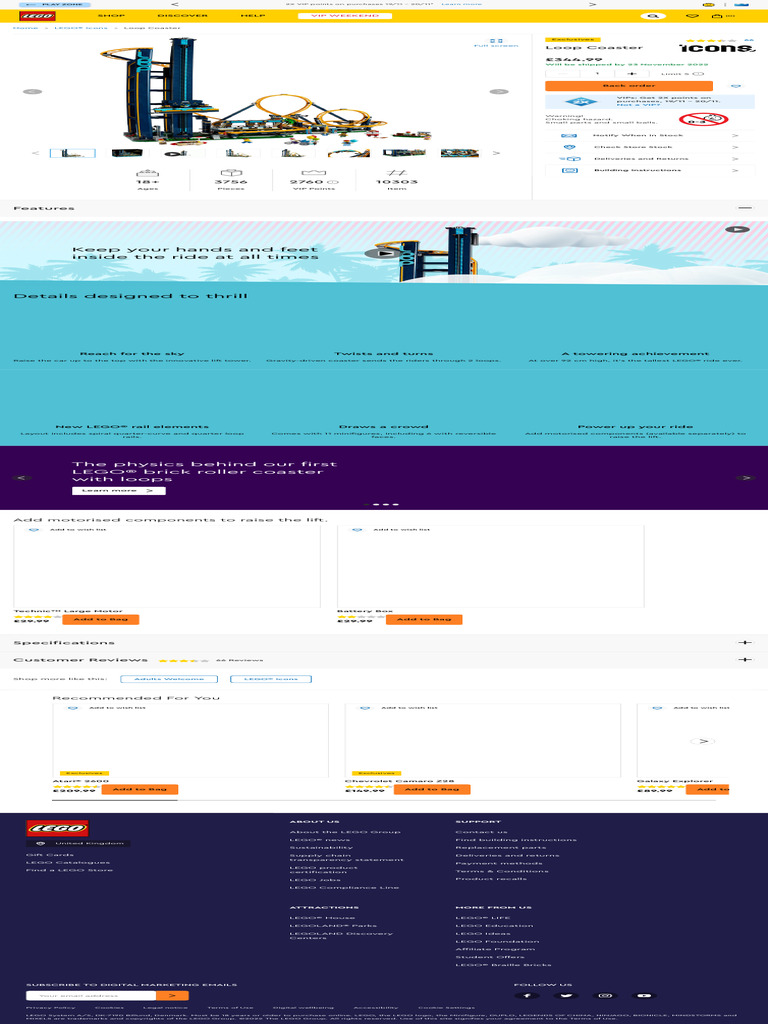 Loop Coaster 10303 LEGO® Icons Buy Online at | PDF | Plastic Toys | Toy ...