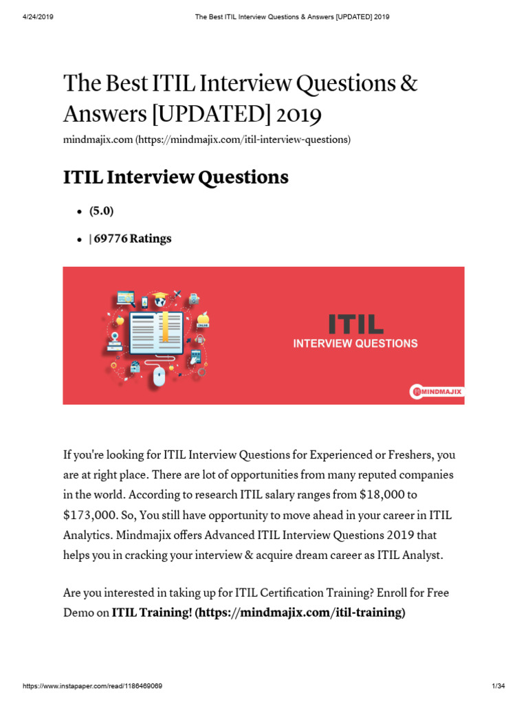 ITIL Interview Prep Guide | PDF | It Service Management | Service Level ...