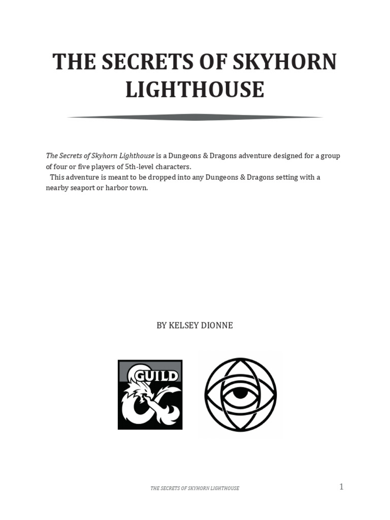 The Secrets of Skyhorn Lighthouse Print Friendly V7 | PDF